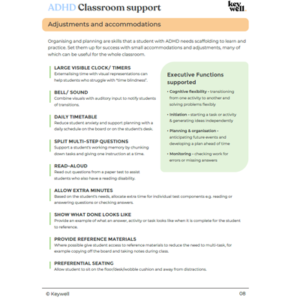 Teacher's Booklet: Supporting Students with ADHD